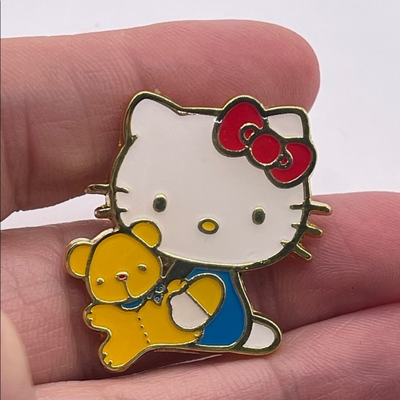 Hello Kitty | Jewelry | Hello Kitty Pin With Teddy Bear Red Blue Yellow ...